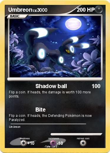 Pokémon Umbreon 1040 1040 - Shadow ball - My Pokemon Card