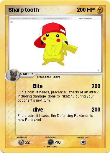 Pokémon Sharp tooth 9 9 - Bite - My Pokemon Card