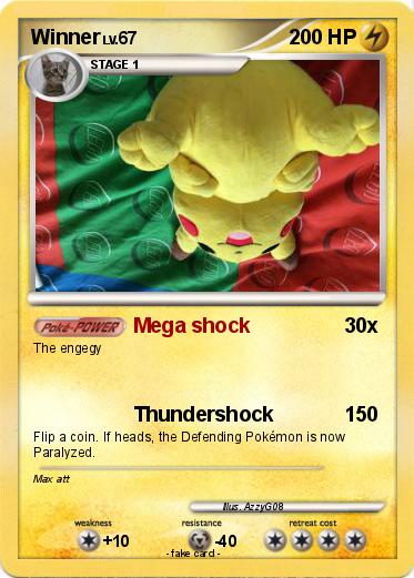 Pokémon Winner 67 67 - Mega shock - My Pokemon Card