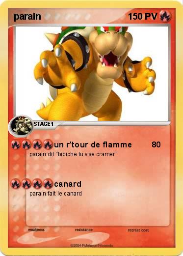 Pokémon parain - un r'tour de flamme - Ma carte Pokémon