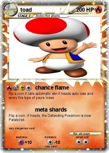 Pokémon toad 619 619 - chance flame - My Pokemon Card