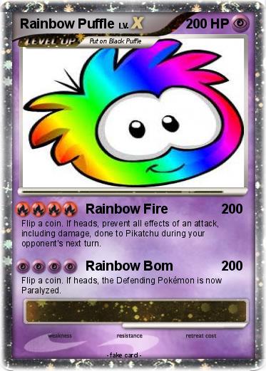 Pokémon Rainbow Puffle 34 34 - Rainbow Fire - My Pokemon Card