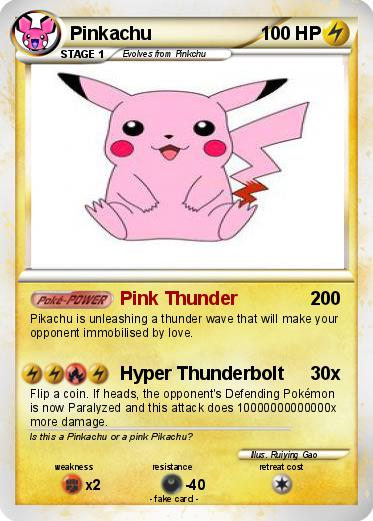 Pokémon Pinkachu 31 31 - Pink Thunder - My Pokemon Card