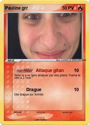 Pokémon Pauline grr - Attaque gitan - Ma carte Pokémon