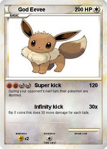 Pokémon God Eevee 2 2 - Super kick - My Pokemon Card