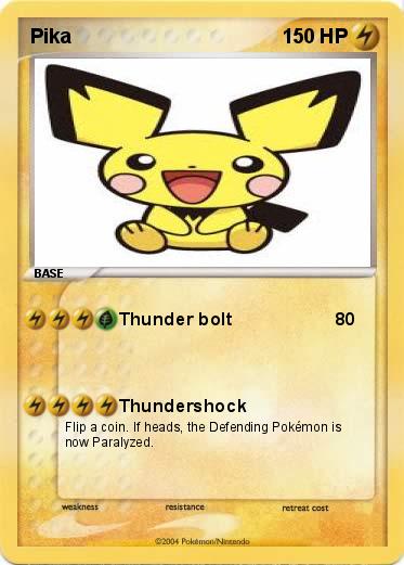Pokémon Pika 109 109 - Thunder bolt - My Pokemon Card