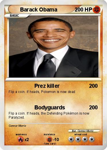 Pokémon Barack Obama 422 422 - Prez killer - My Pokemon Card