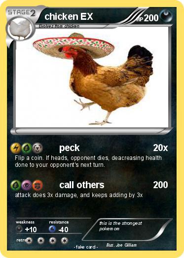Pokémon chicken EX 7 7 - peck - My Pokemon Card
