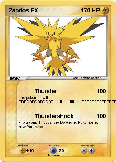 Pokémon Zapdos EX 77 77 - Thunder - My Pokemon Card