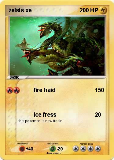 Pokémon zelsis xe - fire haid - My Pokemon Card