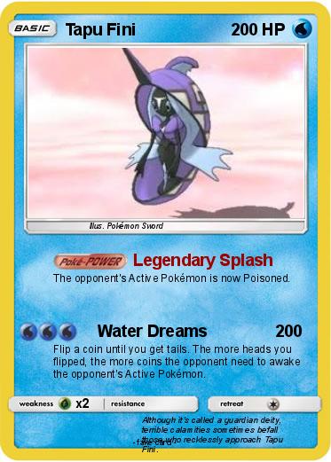 Pokémon Tapu Fini 26 26 - Legendary Splash - My Pokemon Card