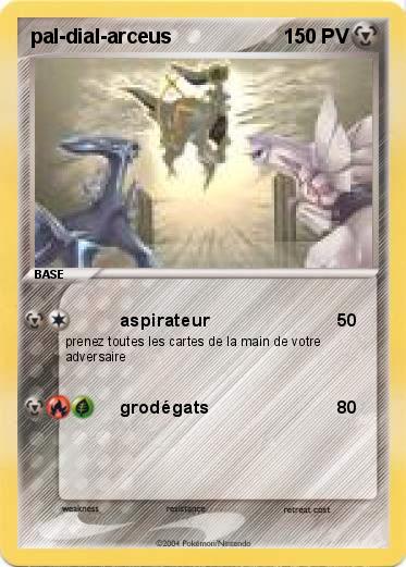 Pokémon pal dial arceus - aspirateur - Ma carte Pokémon