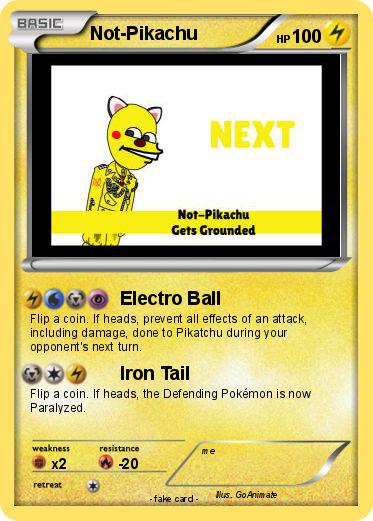 Pokémon Not Pikachu 6 6 - Electro Ball - My Pokemon Card