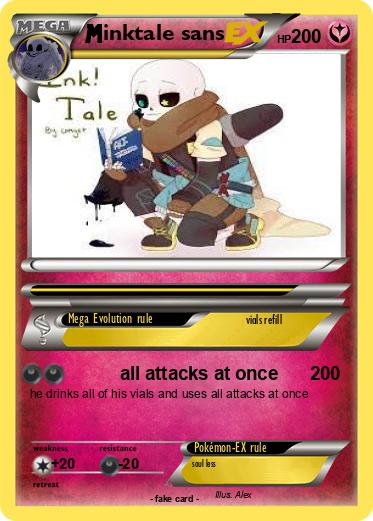 Pokémon inktale sans 4 4 - all attacks at once - My Pokemon Card