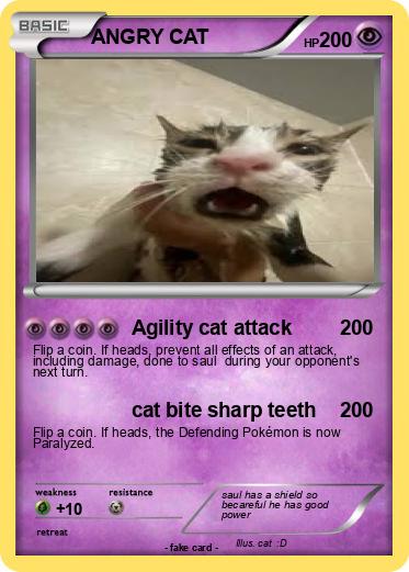 Pokémon ANGRY CAT 96 96 - Agility cat attack - My Pokemon Card