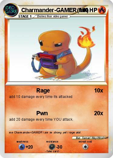 Pokémon Charmander GAMER - Rage - My Pokemon Card