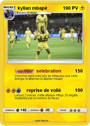 Pokémon kylian mbape - selebration - Ma carte Pokémon