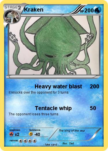 Pokémon Kraken 388 388 - Heavy water blast - My Pokemon Card