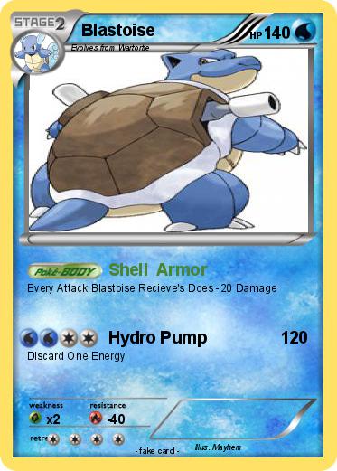Pokémon Blastoise 1310 1310 - Shell Armor - My Pokemon Card