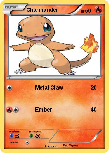 Pokémon Charmander 1241 1241 - Metal Claw - My Pokemon Card