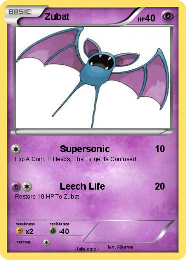 Pokémon Zubat 88 88 - Supersonic - My Pokemon Card