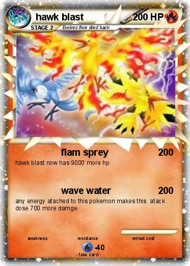 Pokémon hawk blast - flam sprey - My Pokemon Card