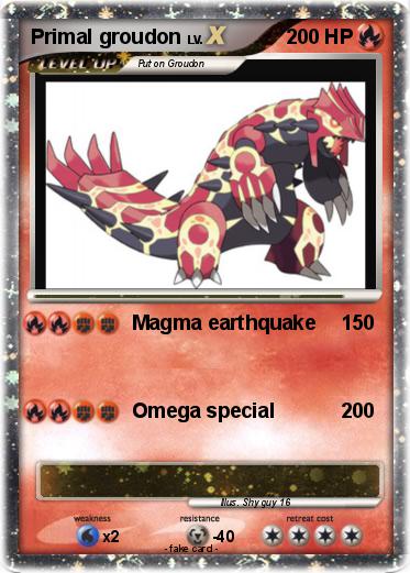 Pokémon Primal groudon 131 131 - Magma earthquake - My Pokemon Card