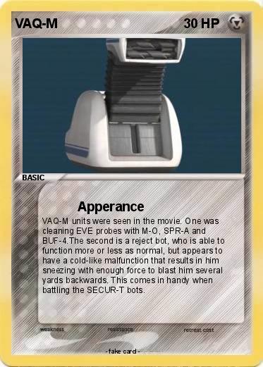 Pokémon VAQ M - Apperance - My Pokemon Card