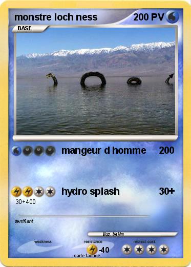 Pokémon monstre loch ness 3 3 - mangeur d homme - Ma carte Pokémon