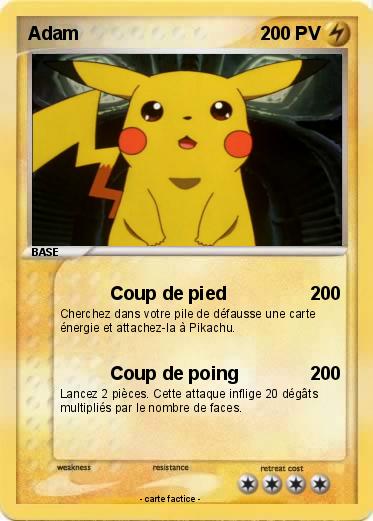 Pokémon Adam 511 511 - Coup de pied - Ma carte Pokémon