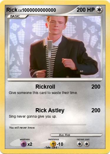 Pokémon Rick 1292 1292 - Rickroll - My Pokemon Card
