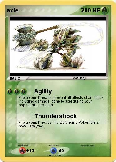 Pokémon axle 15 15 - Agility - My Pokemon Card