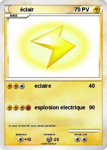 Pokémon eclair 91 91 - eclaire - Ma carte Pokémon