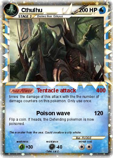 Pokémon Cthulhu 139 139 - Tentacle attack 400 - My Pokemon Card