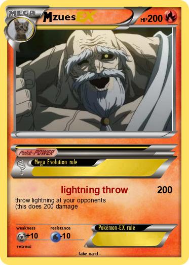 Pokémon zues 205 205 - lightning throw - My Pokemon Card
