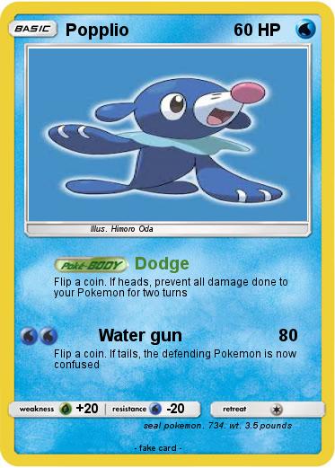 Pokémon Popplio 137 137 - Dodge - My Pokemon Card