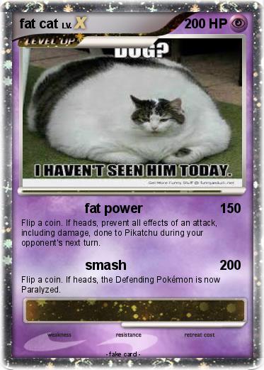Pokémon fat cat 311 311 - fat power - My Pokemon Card