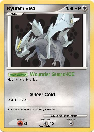 Pokémon Kyurem 16 16 - Wounder Guard-ICE - My Pokemon Card