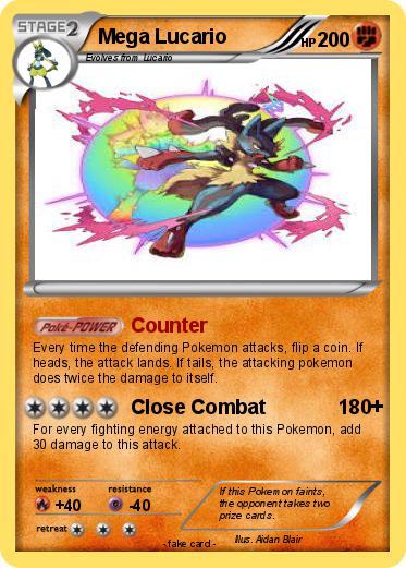 Pokémon Mega Lucario 608 608 - Counter - My Pokemon Card