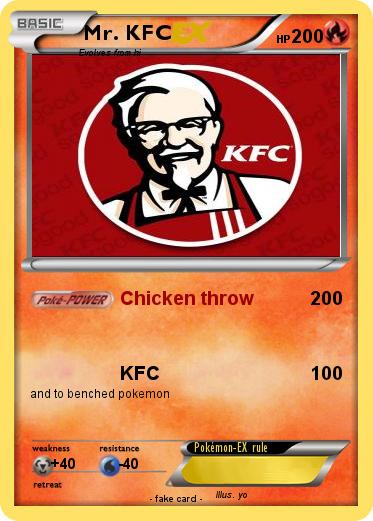 Pokémon Mr KFC 1 1 - Chicken throw - My Pokemon Card