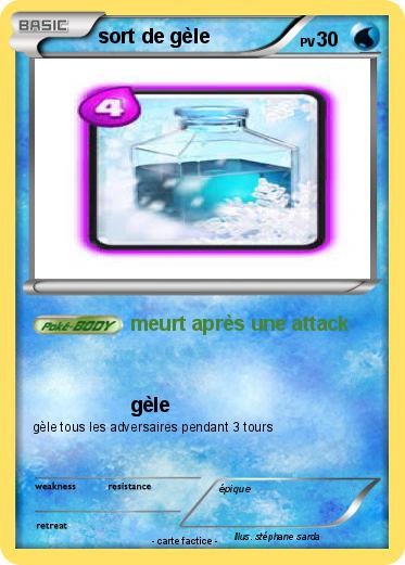 Pokémon sort de gele - meurt après une attack - Ma carte Pokémon