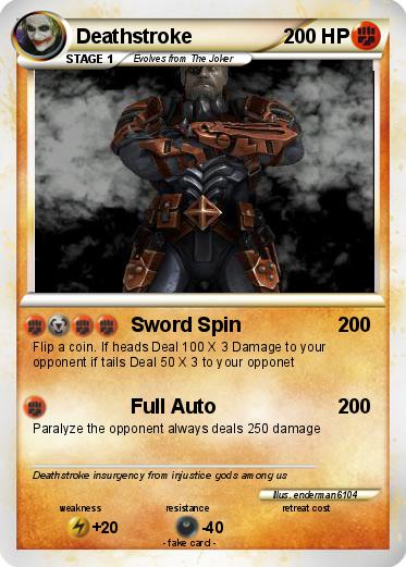 Pokémon Deathstroke 75 75 - Sword Spin - My Pokemon Card