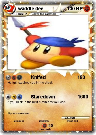 Pokémon waddle dee 64 64 - Knifed 180 - My Pokemon Card