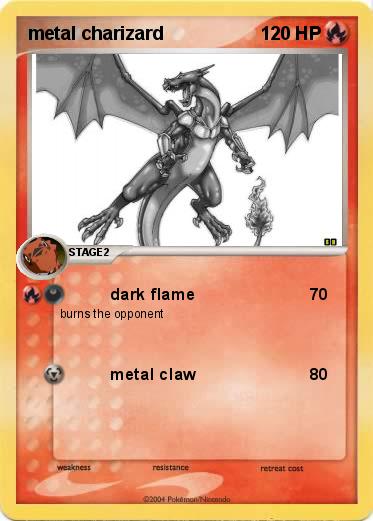 Pokémon metal charizard 1 1 - dark flame - My Pokemon Card