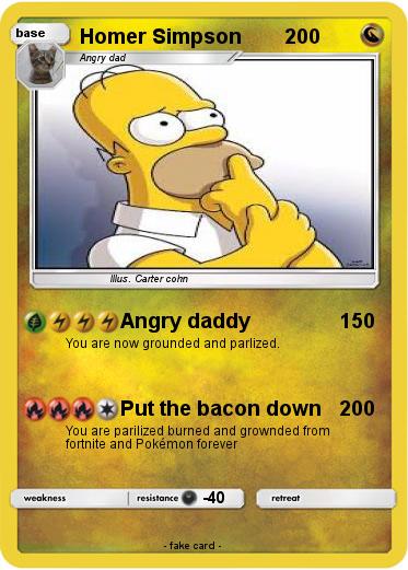 Pokémon Homer Simpson 1260 1260 - Angry daddy - Ma carte Pokémon