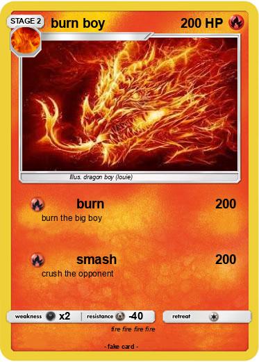 Pokémon burn boy - burn - My Pokemon Card