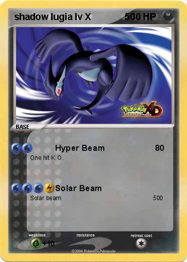 Pokémon shadow lugia lv X 50 50 - Hyper Beam - My Pokemon Card
