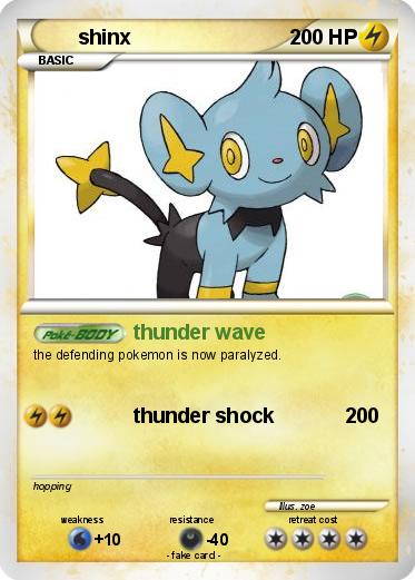 Pokémon shinx 110 110 - thunder wave - My Pokemon Card