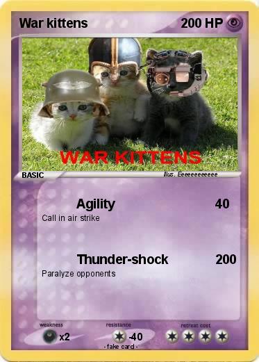 Pokémon War kittens 1 1 - Agility - My Pokemon Card