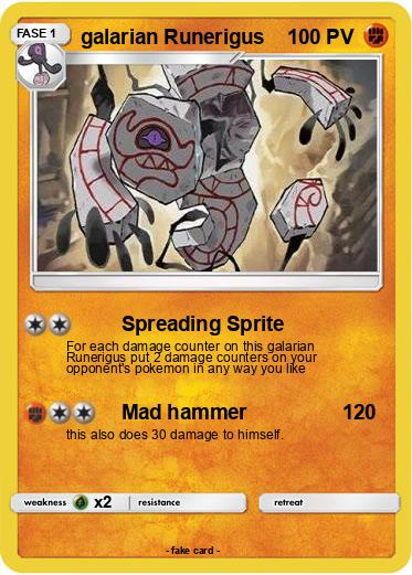 Pokémon galarian Runerigus - Spreading Sprite - Mi carta pokémon